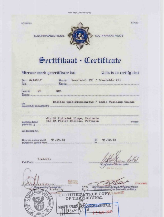 SAPS Basic Training Course | PDF