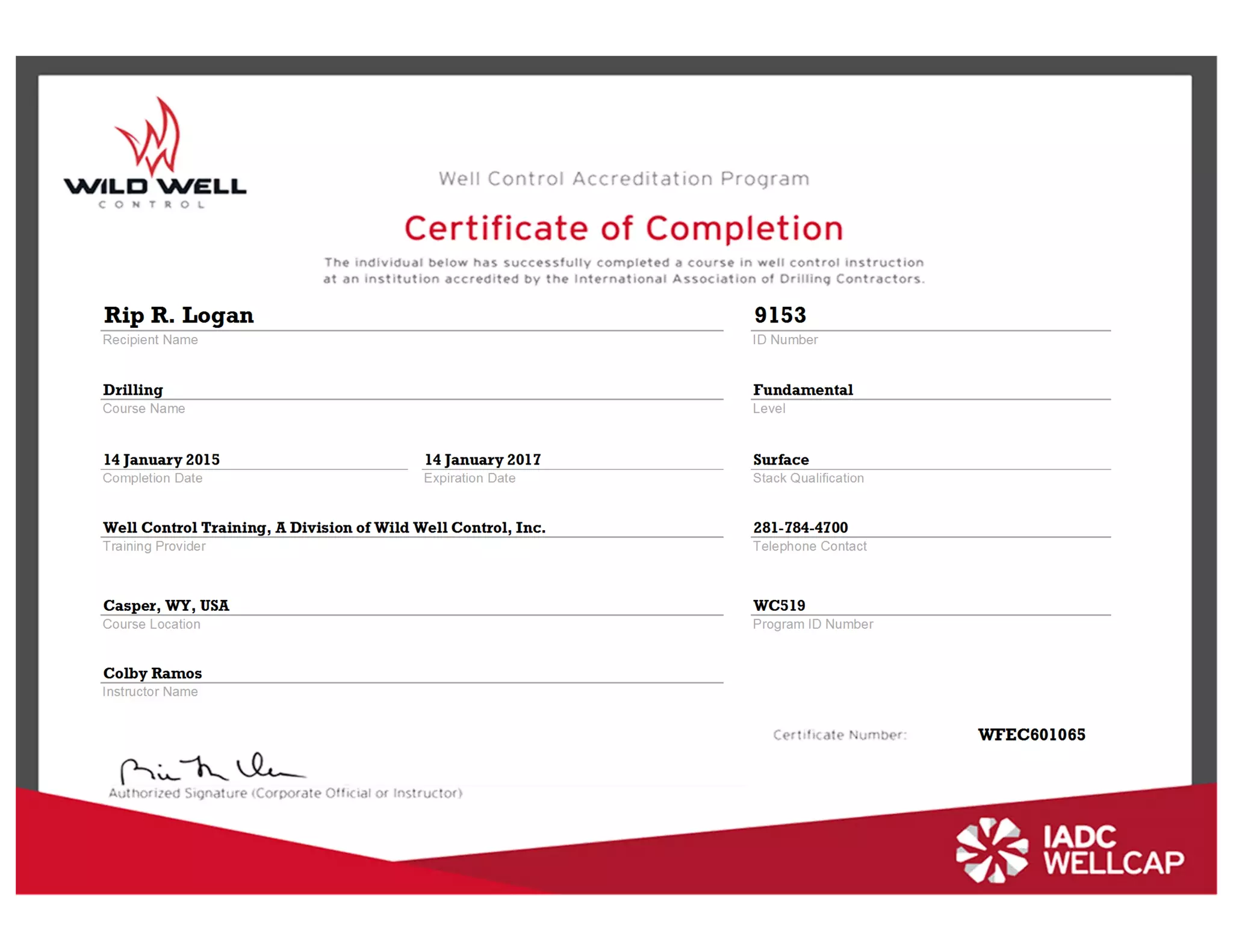 Wild Well Control Cert - Logan | PPT