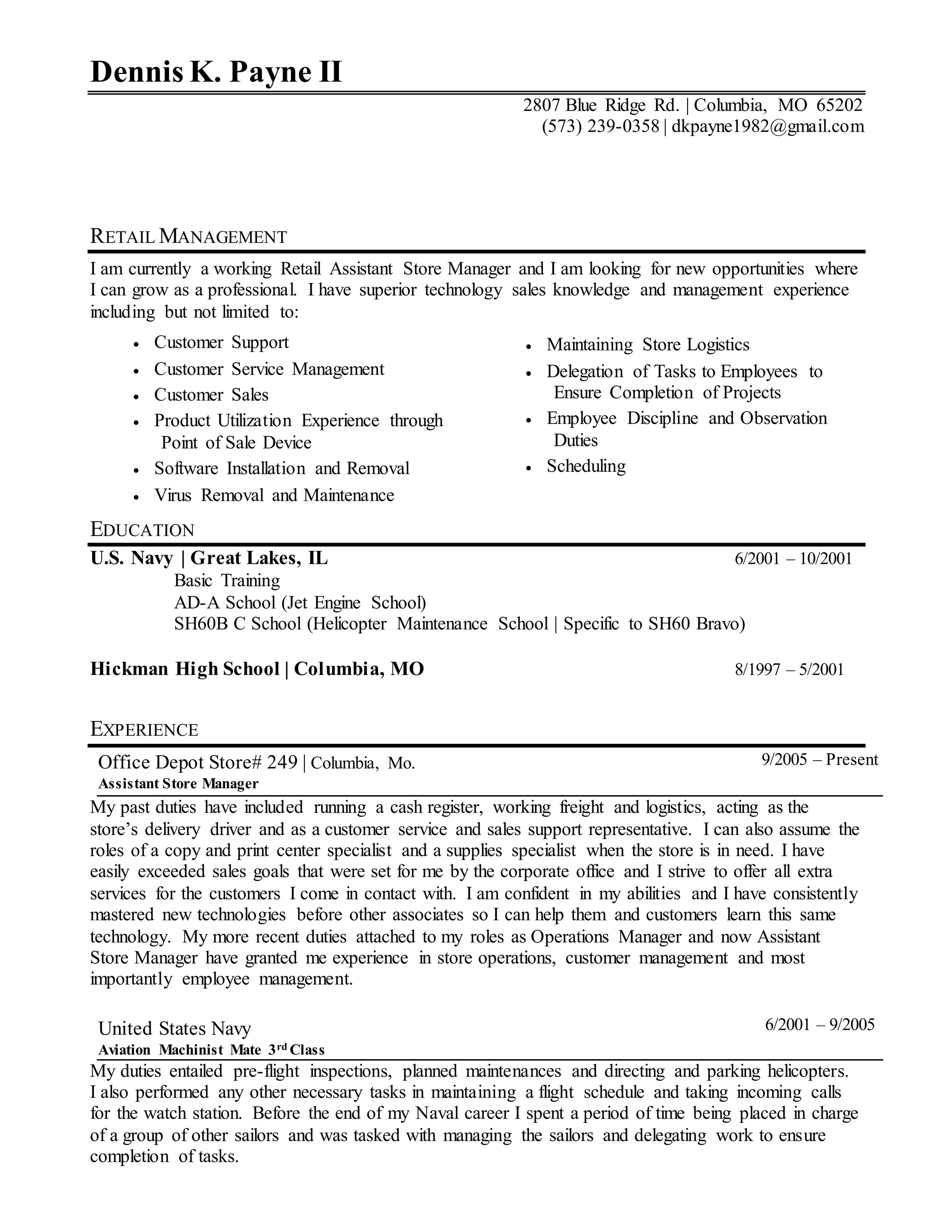 DennisPayne(New)Resume | PDF