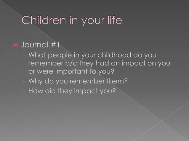Child Development Chapter 1 | PPT