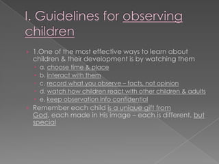 Child Dev - Chapter 1 Notes PP | PPTX