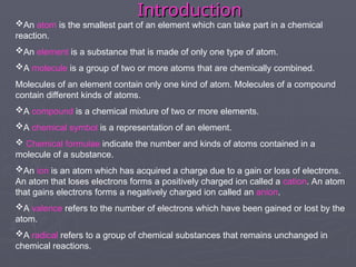 Introduction to the atom along with the first 20 elements | PPT ...