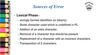 Error Detection & Recovery | PPTX