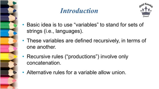 Context Free Grammar | PPTX | Programming Languages | Computing
