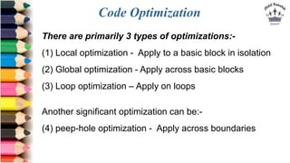 Code Optimization | PPTX