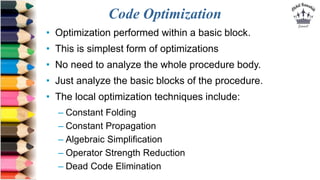 Code Optimization | PPTX