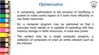 Code Optimization | PPTX