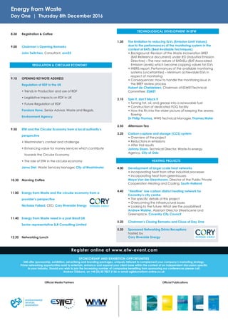 9th Annual Energy from Waste Conference | 8th & 9th Dec 2016 | PDF ...