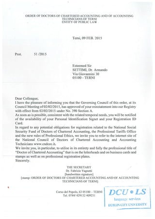 ACA Registered | PDF