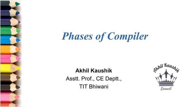 Phases of compiler | PPTX