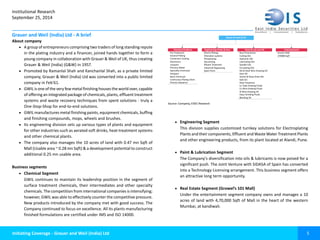 EISEC - Grauer and Weil (India) Ltd - IC | PDF