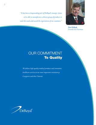 DeRoyal Corporate Overview and Product Offering 2015 | PDF