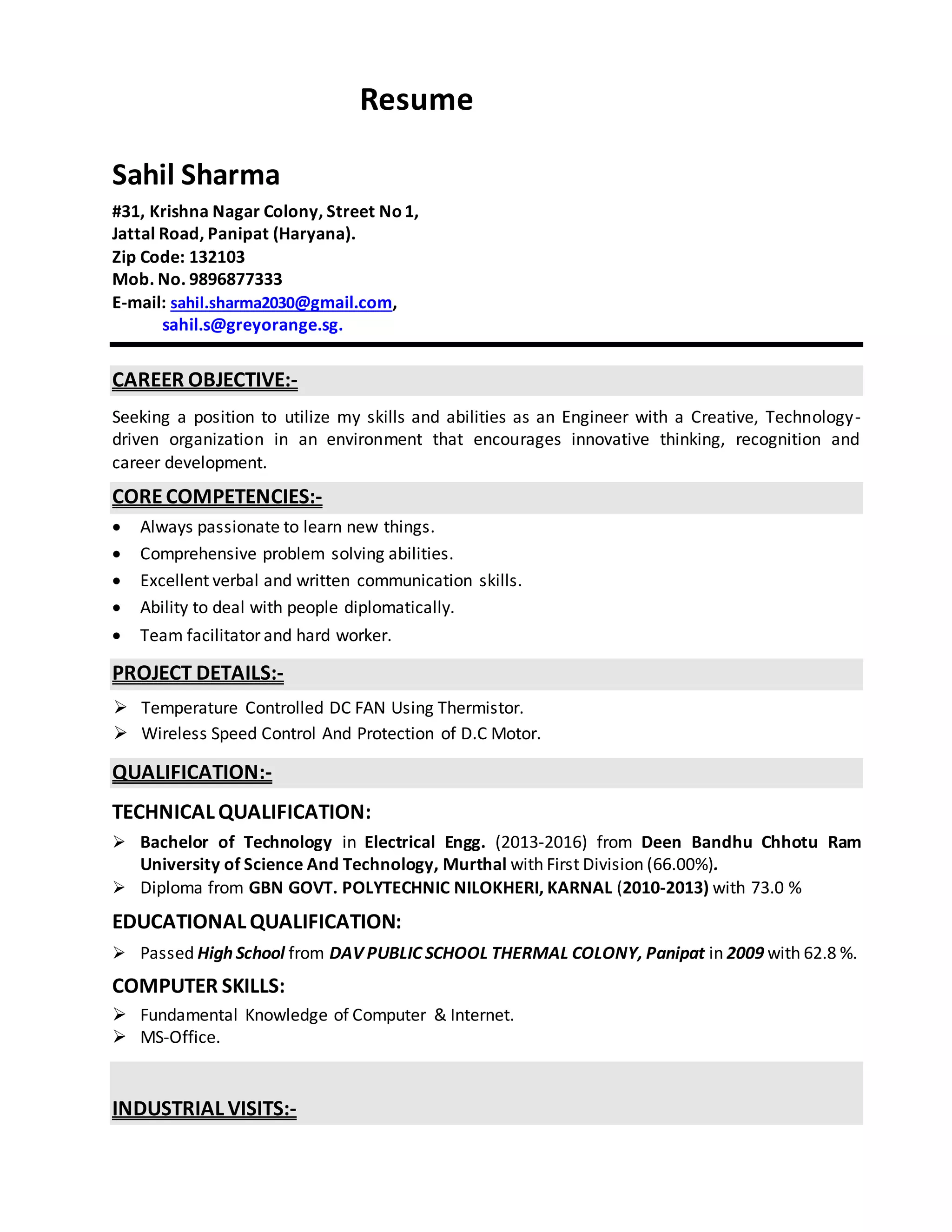 Sahil Sharma (GOR). | DOCX