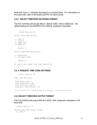 CM_SME revised bc635_637PCI_V2_Linux_SDK | PDF