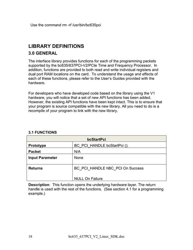 CM_SME revised bc635_637PCI_V2_Linux_SDK | PDF