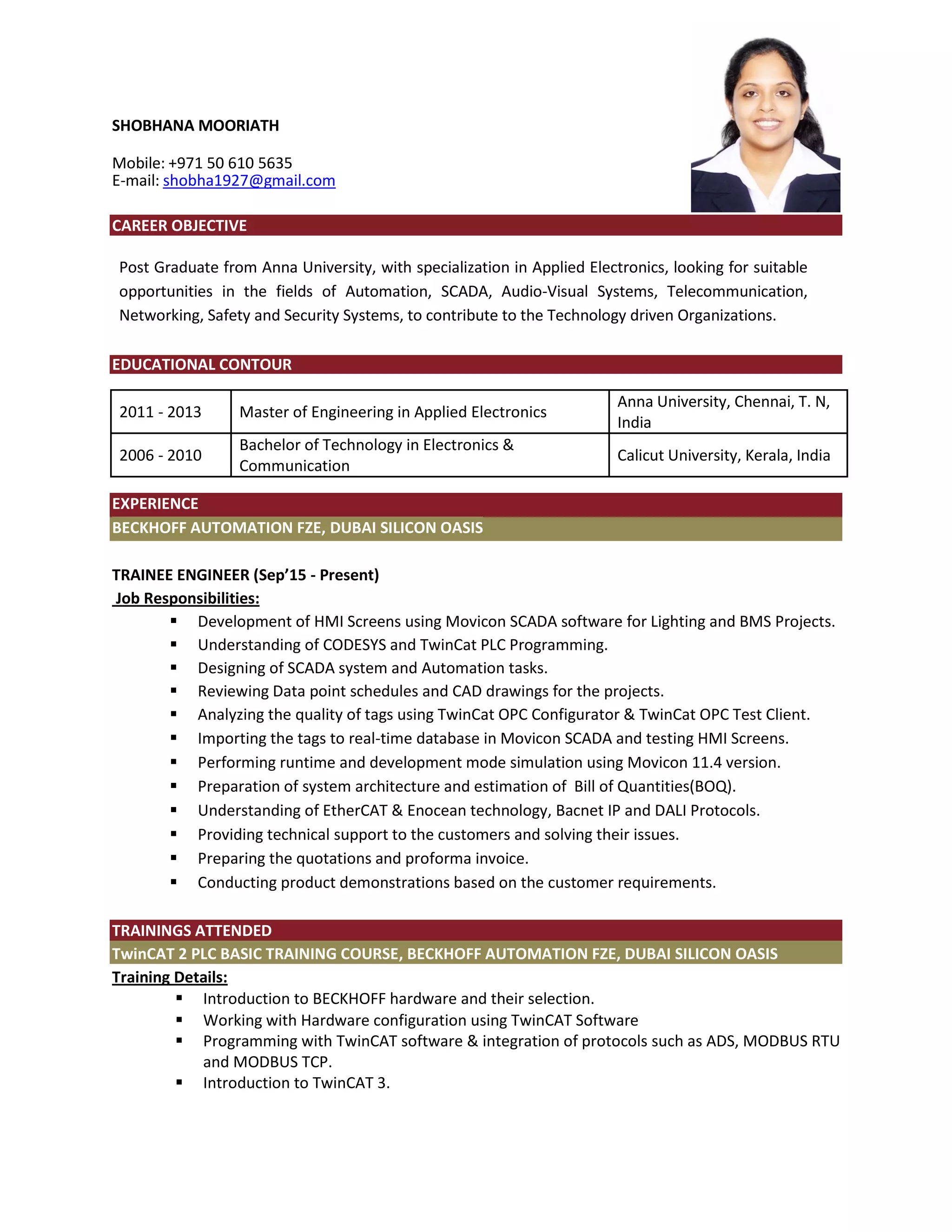 Shobhana Mooriath_Resume | PDF
