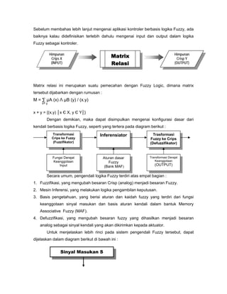 Fuzzy Logic (Tugas Elektro industri) | PDF