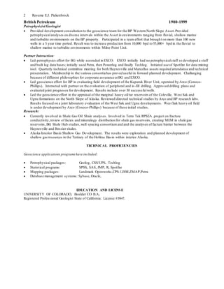 E J Piekenbrock Resume 5-2014 Revised | PDF