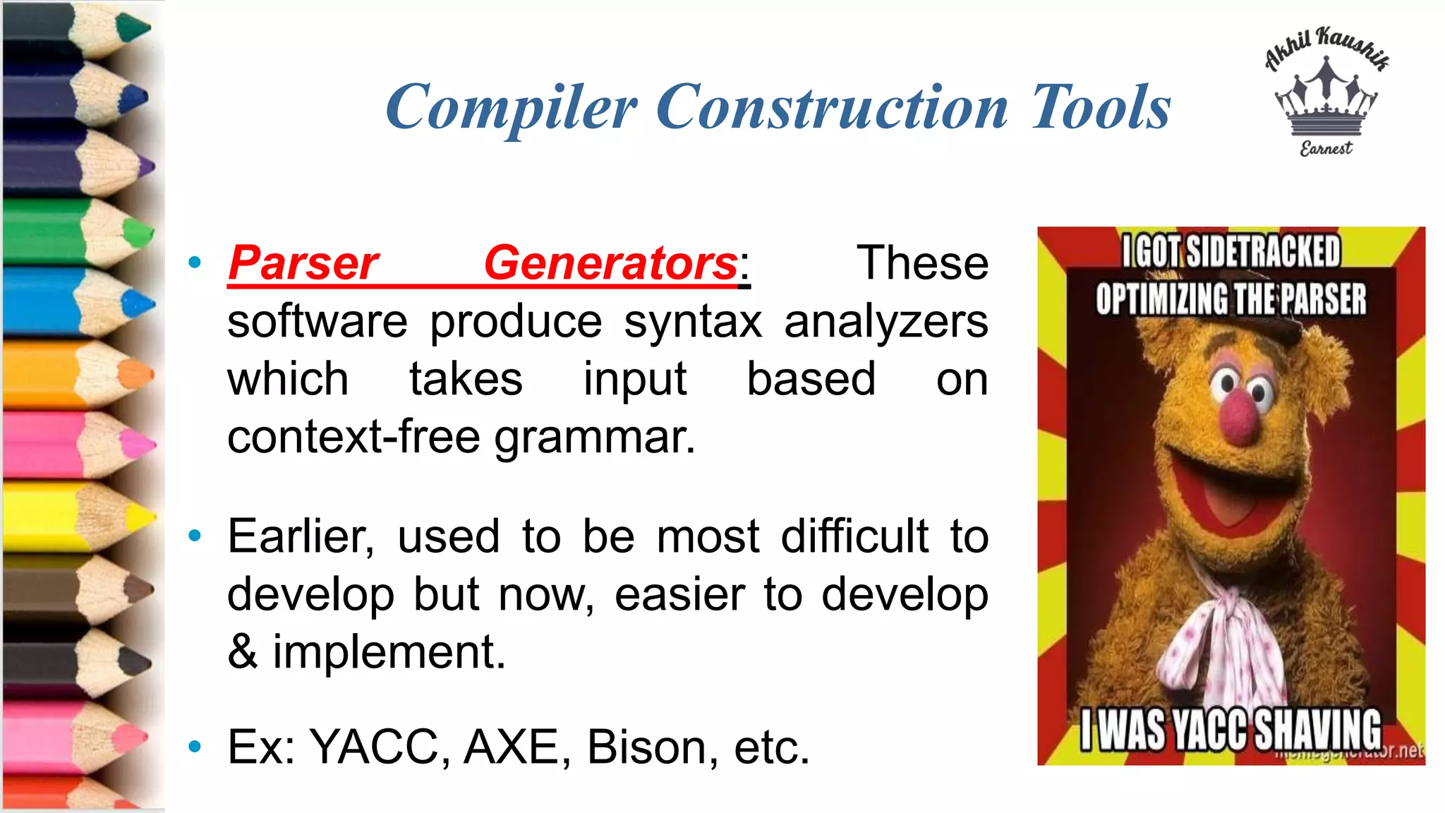 Compiler construction tools | PPTX