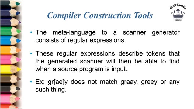Compiler construction tools | PPTX