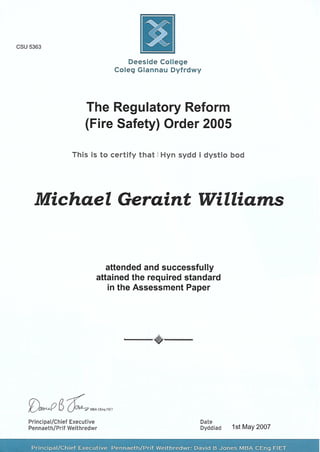 The Reg Reform Fire Safety Order 2005 | PDF