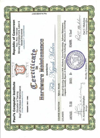 Computer certificate | PDF