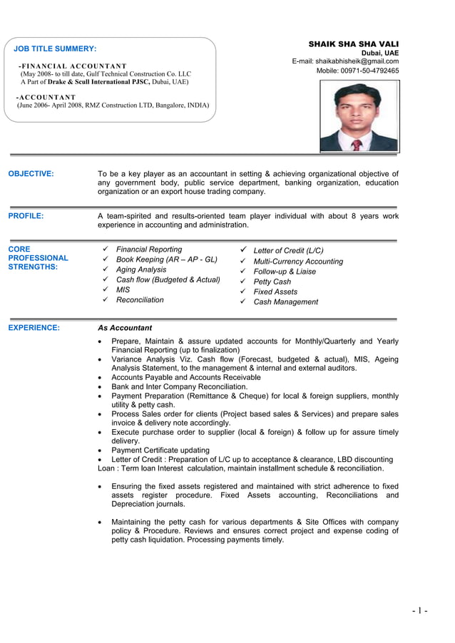 SHAIK SHA SHA VALI CV | PDF