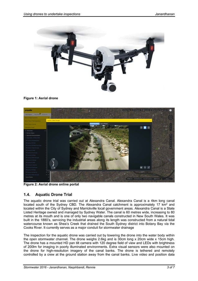 Using drones to undertake inspections of open stormwater channels | PDF