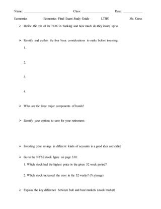 Student study guide | PDF