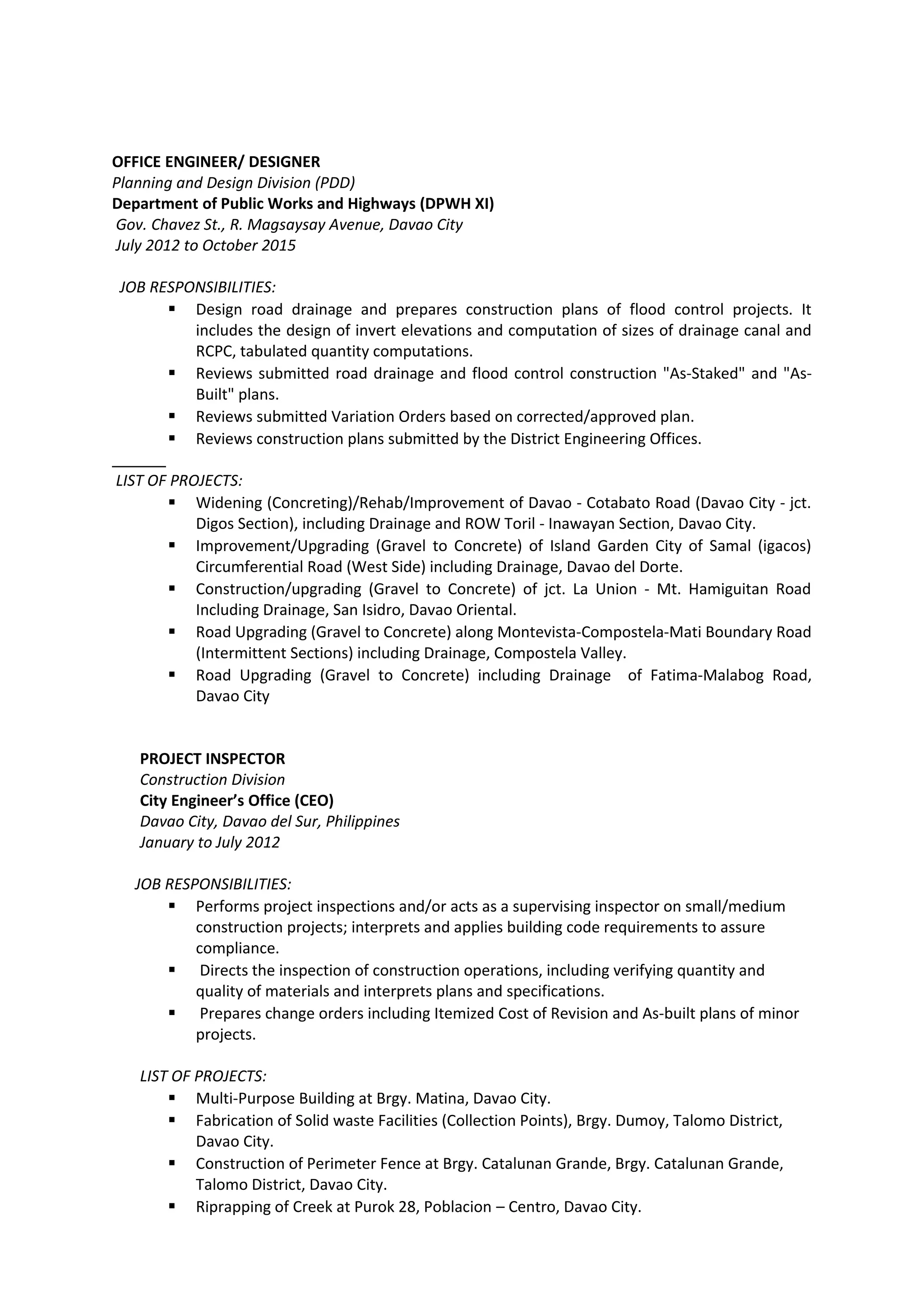 CV_CIVIL ENGR_JOEMAR | PDF