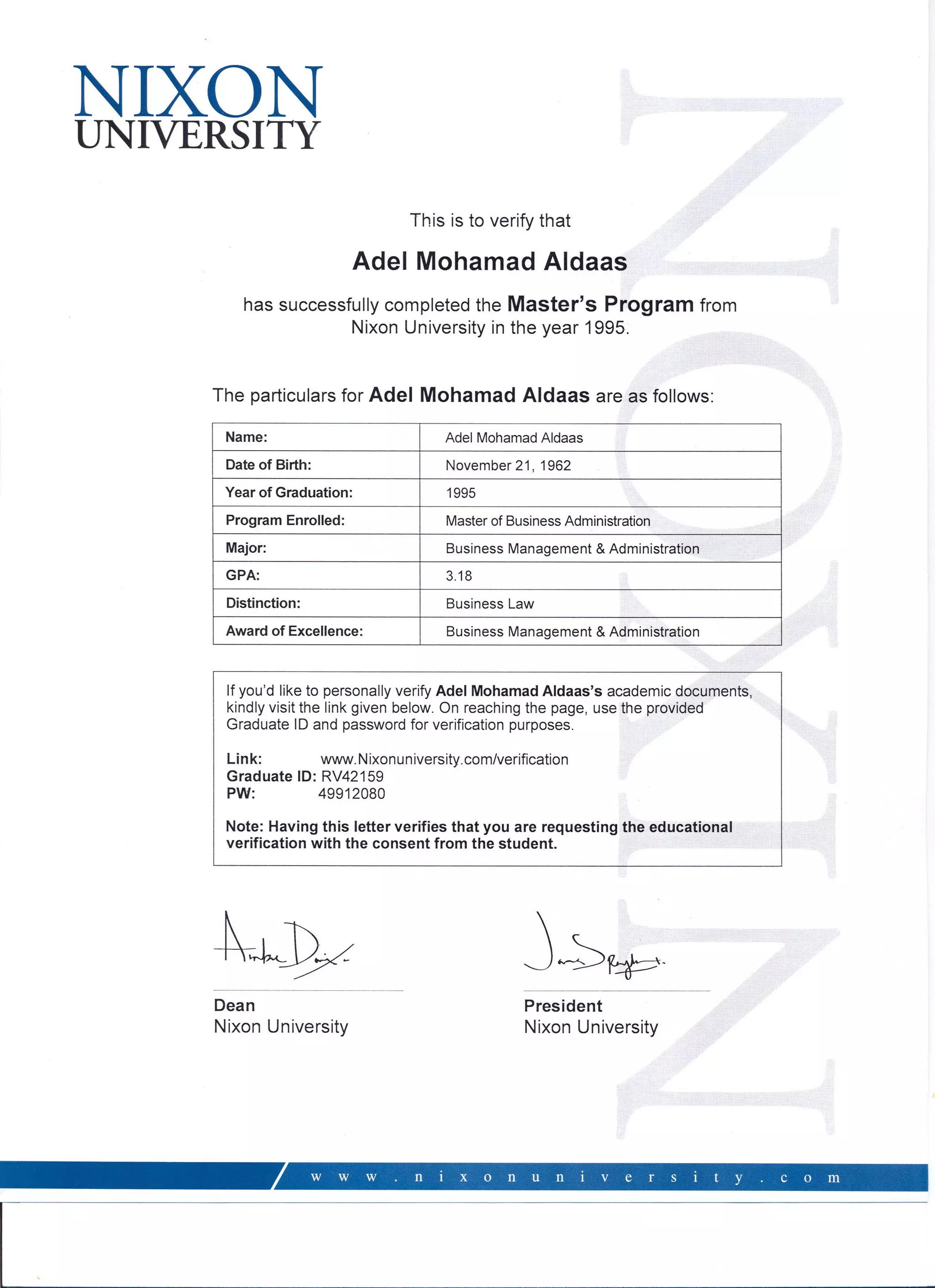 MBA Certificate | PDF