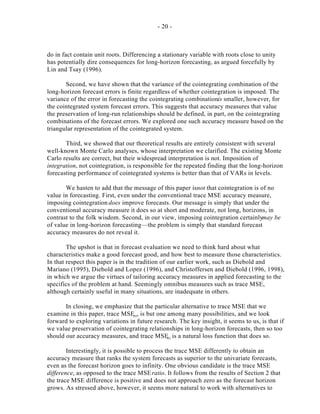 Cointegration and Long-Horizon Forecasting | PDF | Physics | Science