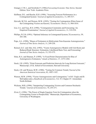 Cointegration and Long-Horizon Forecasting | PDF | Physics | Science