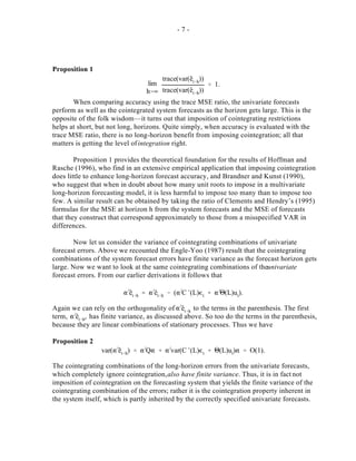 Cointegration and Long-Horizon Forecasting | PDF | Physics | Science