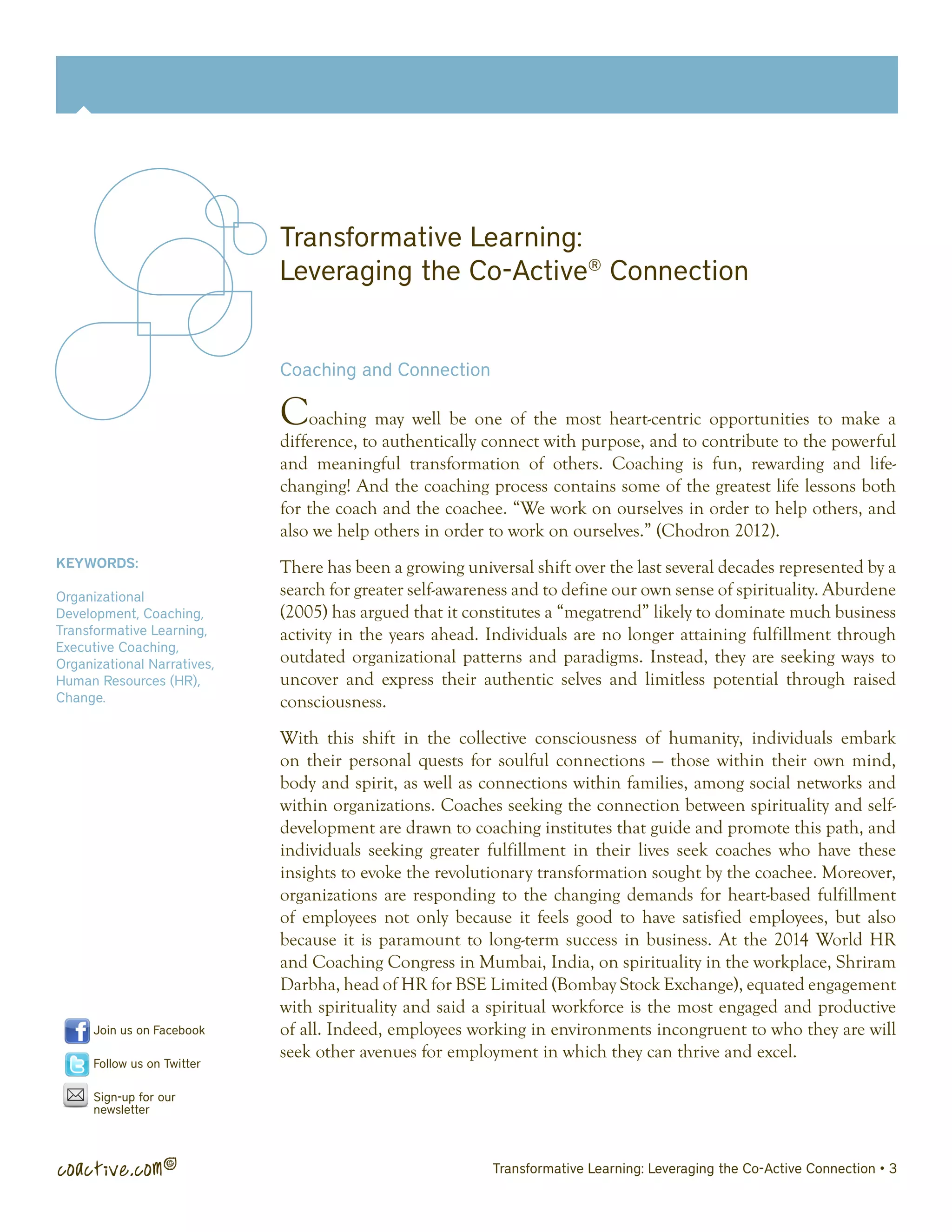 051016 Transformative Learning | PDF