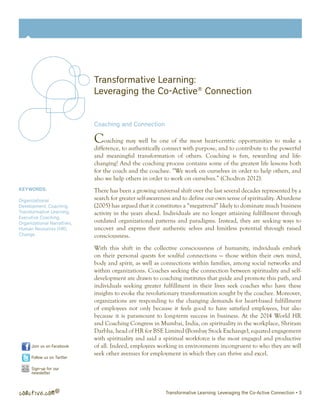 051016 Transformative Learning | PDF