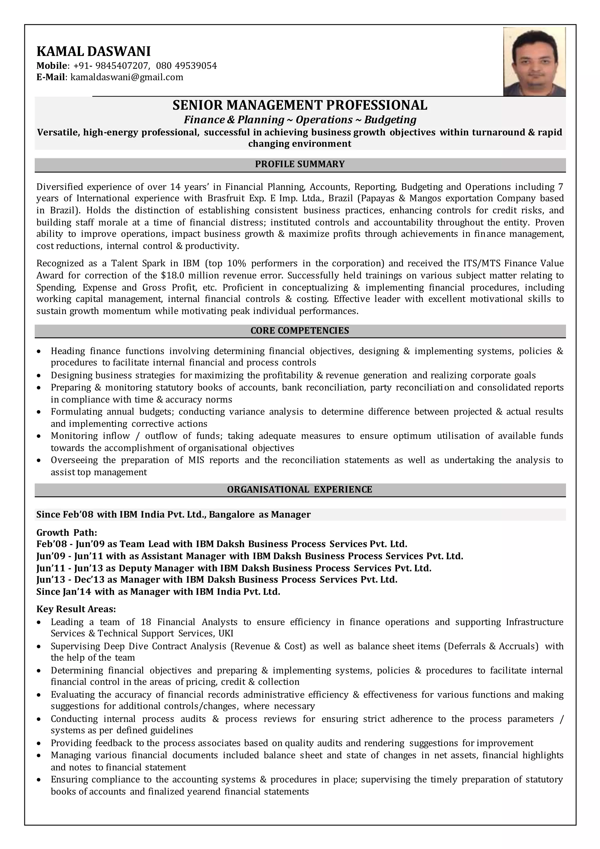 Kamal Daswani CV | DOCX