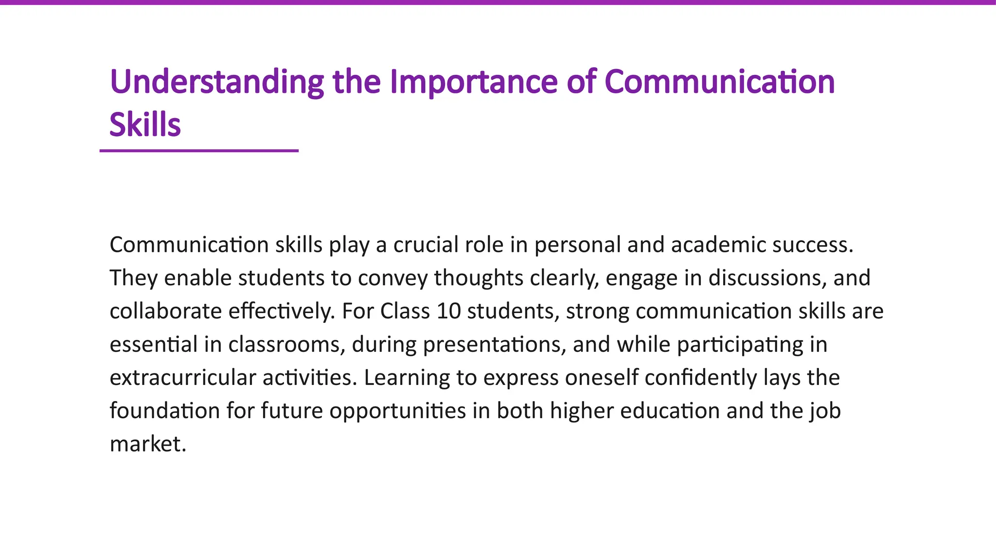 Communication skills project ppt class x | PPTX