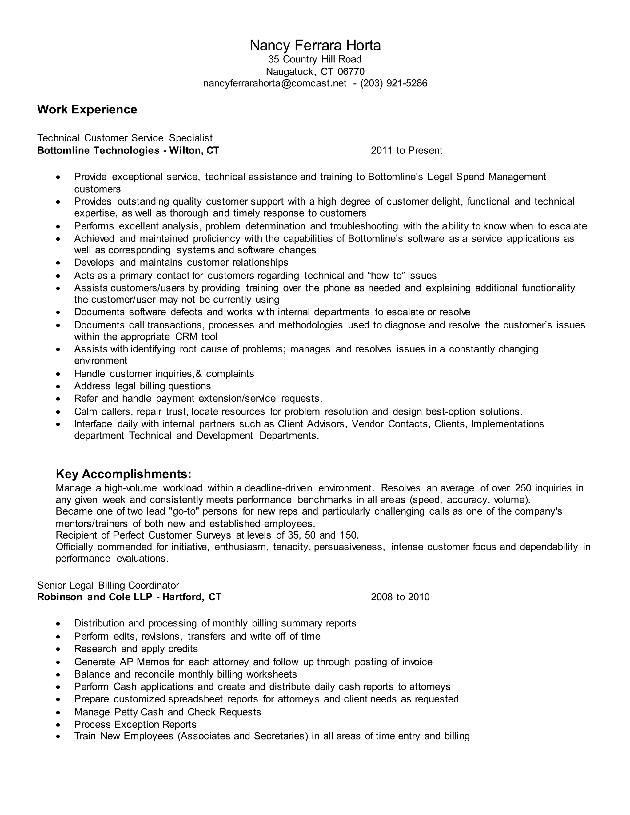 Nancy Resume II | DOCX | Computer Software and Applications | Computing