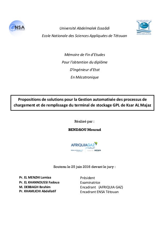 rapport de stage electricité industrielle ofppt