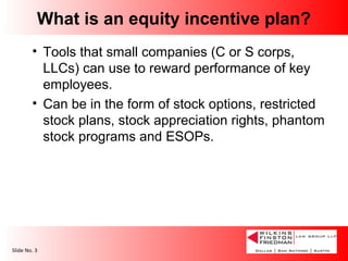 Succession Planning using Equity Incentive Plan and ESOPs | PPT ...