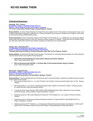 Ko Ko Naing Thein (update 2015) | PDF | Asia Travel | Travel Locations