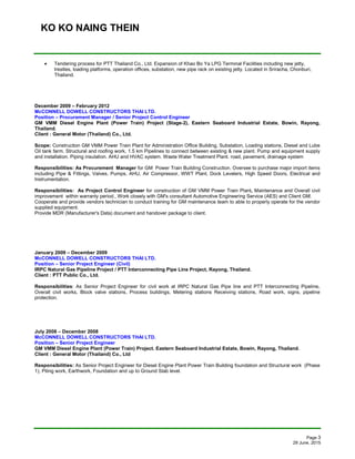 Ko Ko Naing Thein (update 2015) | PDF | Asia Travel | Travel Locations