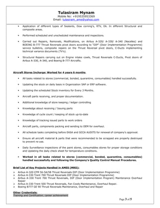 Aircraft Resume New-1 | DOC