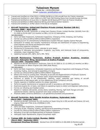 Aircraft Resume New-1 | DOC