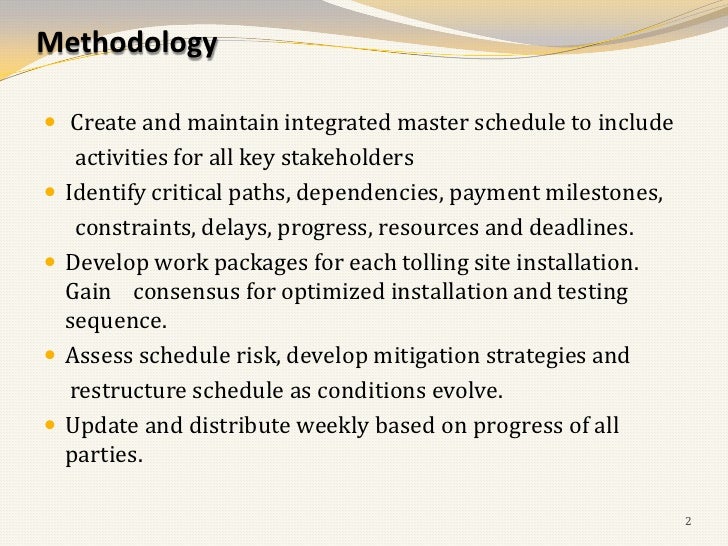 Program management integrated schedule