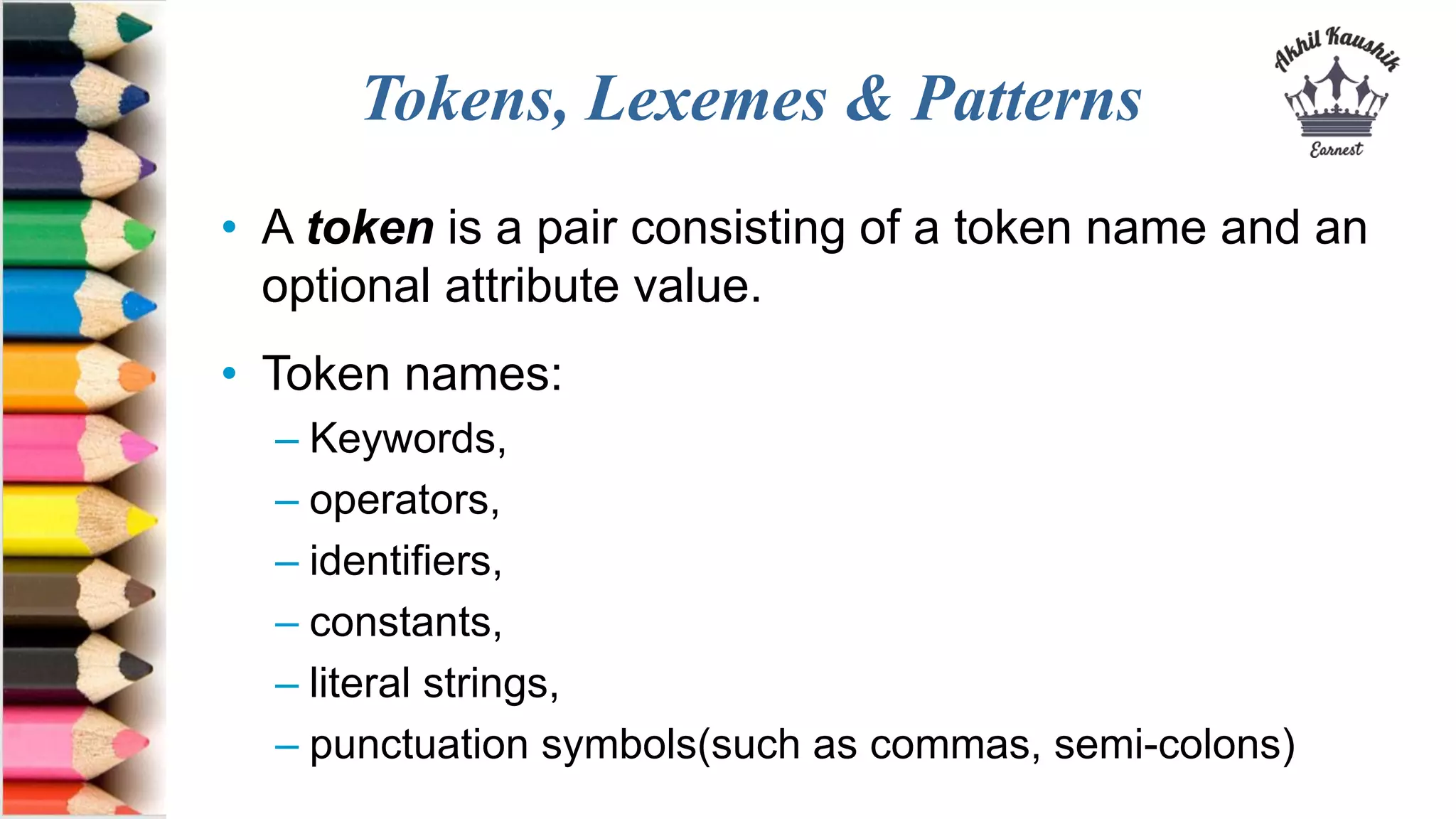 Lexical Analysis - Compiler Design | PPTX
