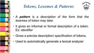 Lexical Analysis - Compiler Design | PPTX