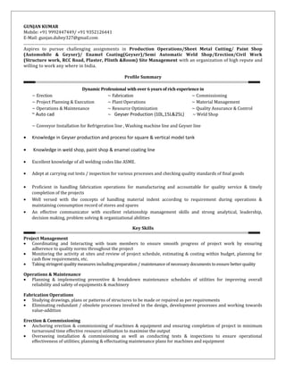 Gunjan Resume | DOC | Construction Industry | Industries