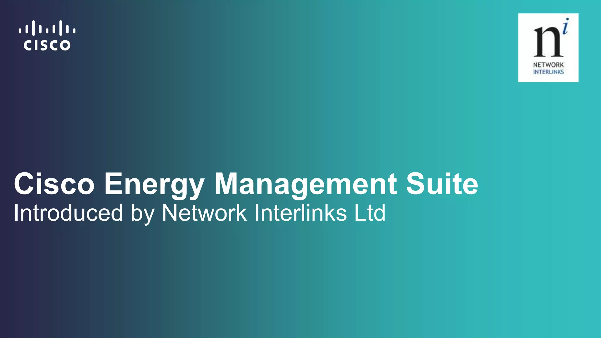 Cisco Energy Management - Short | PPTX